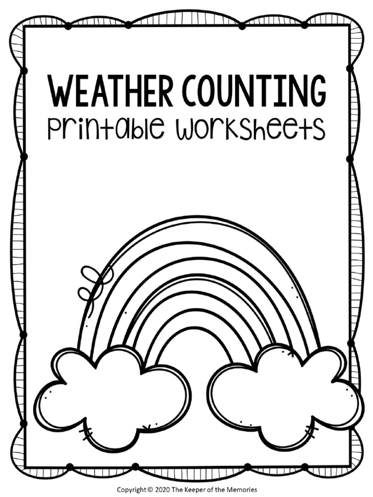 Weather Counting Printable Worksheets | PDF