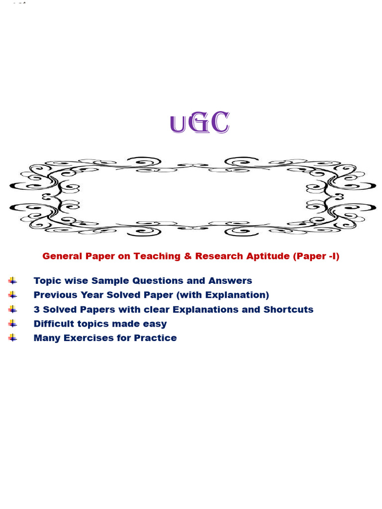 Notes and Projects Ugc-net General Paper-I Book | PDF