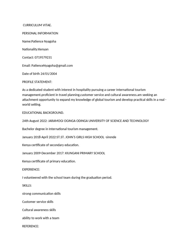 Curriculum Vita-Wps Office | PDF