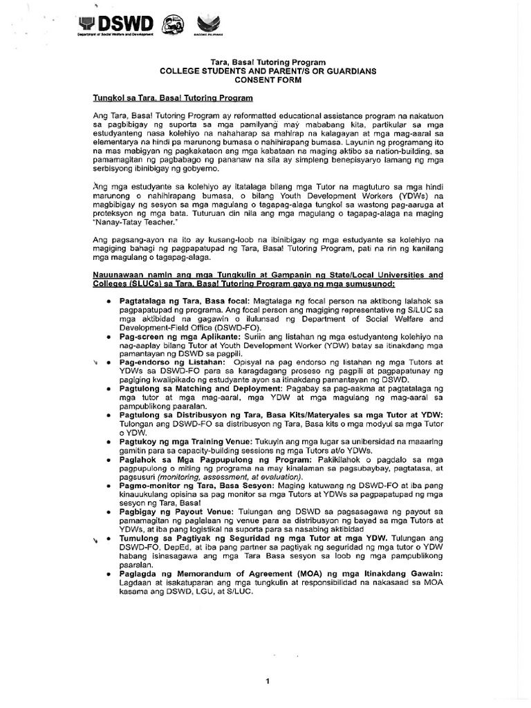 College Student Consent Form | PDF
