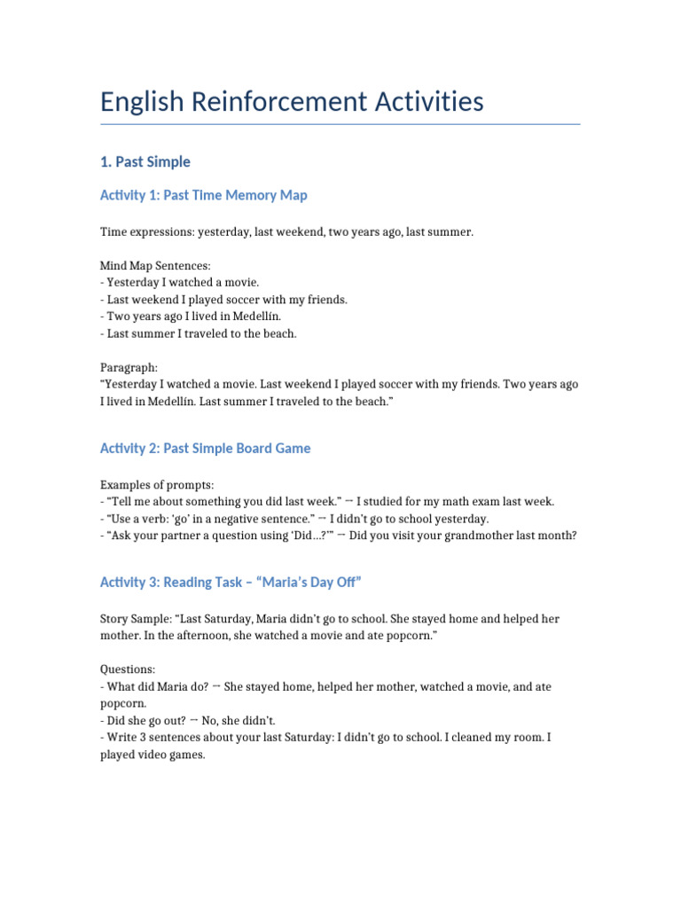 Understanding Past Simple Usage | PDF