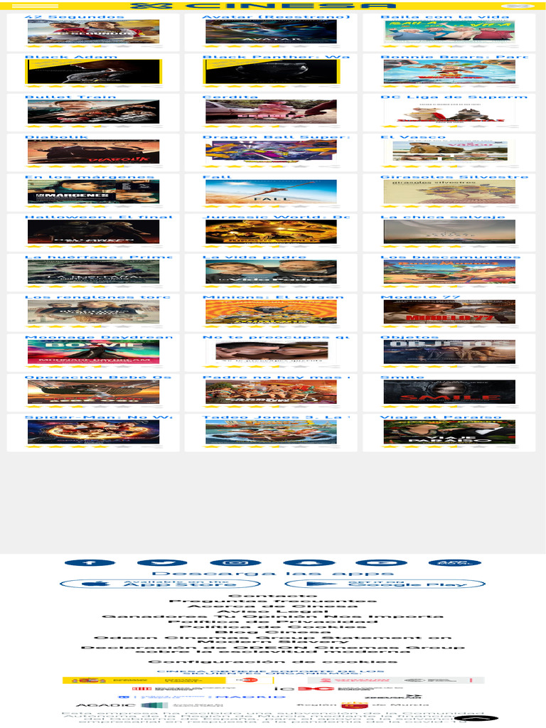 CINES CINESA · Cartelera de películas. Horarios y compra de entradas | PDF