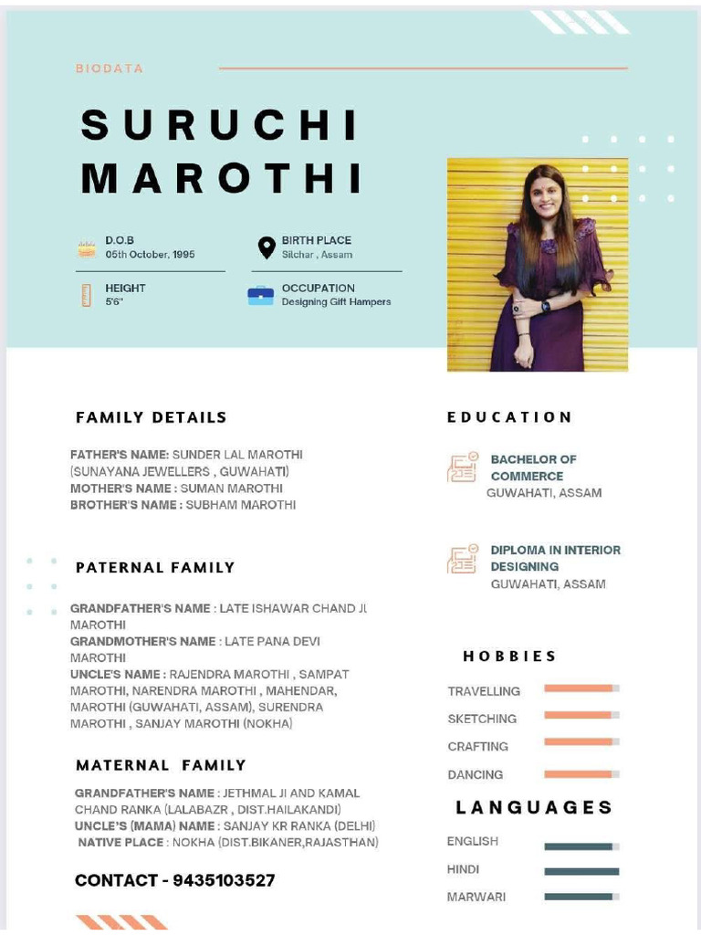 Suruchi Marothi Biodata | PDF