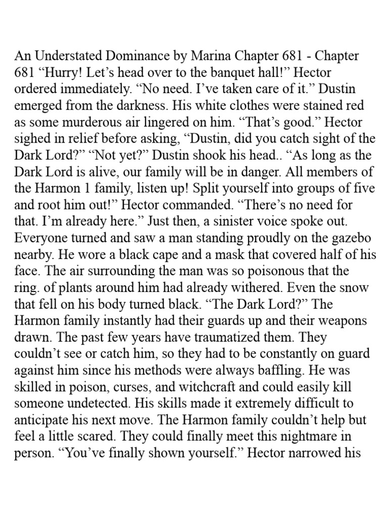 Dark Lord Confrontation in Chapter 681 | PDF
