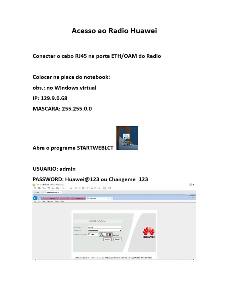 Acesso Ao Radio Huawei | PDF