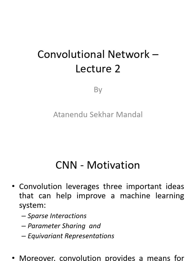 Lecture 3-Convolutional Networks | PDF | Computational Neuroscience | Artificial Intelligence