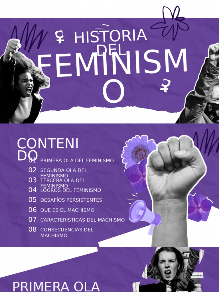 Presentación Historia Del Feminismo Collage Morado | PDF | Estudios de ...