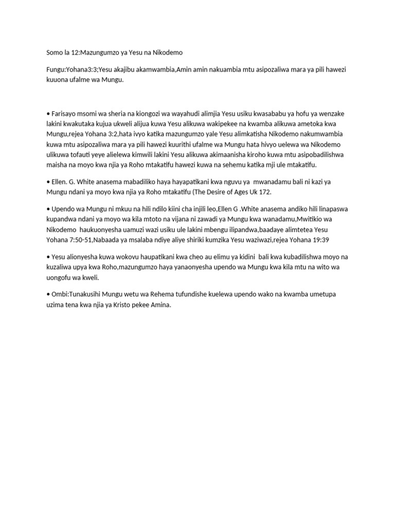 Somo La 12 - Mazu-WPS Office | PDF