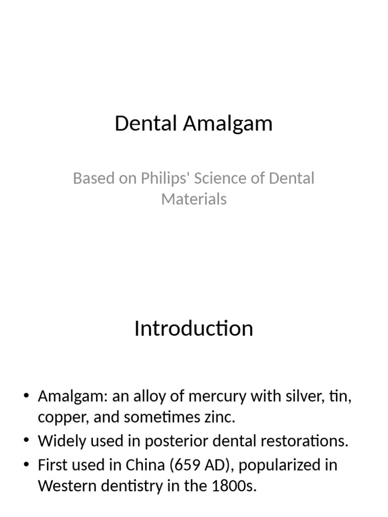 Dental Amalgam Composition and Techniques | PDF