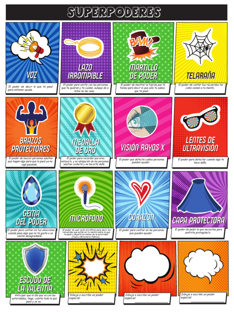 Planilla Superpoderes | PDF