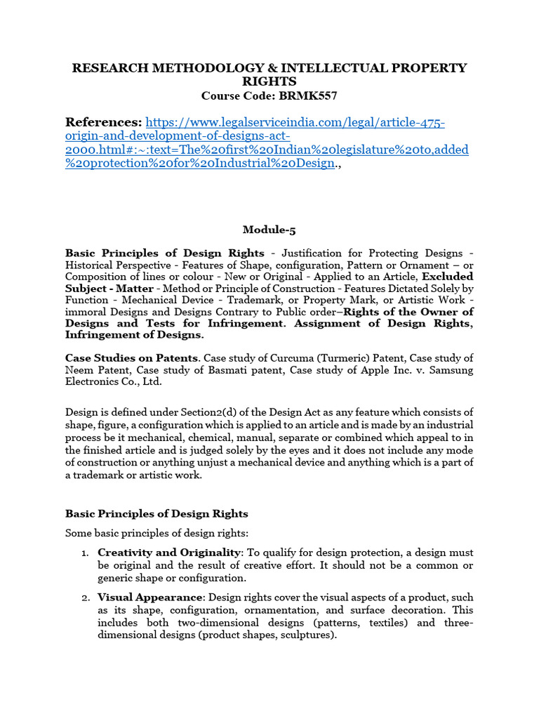 Brmk557 Rm&Ipr Module 5 | PDF | Trademark | Assignment (Law)