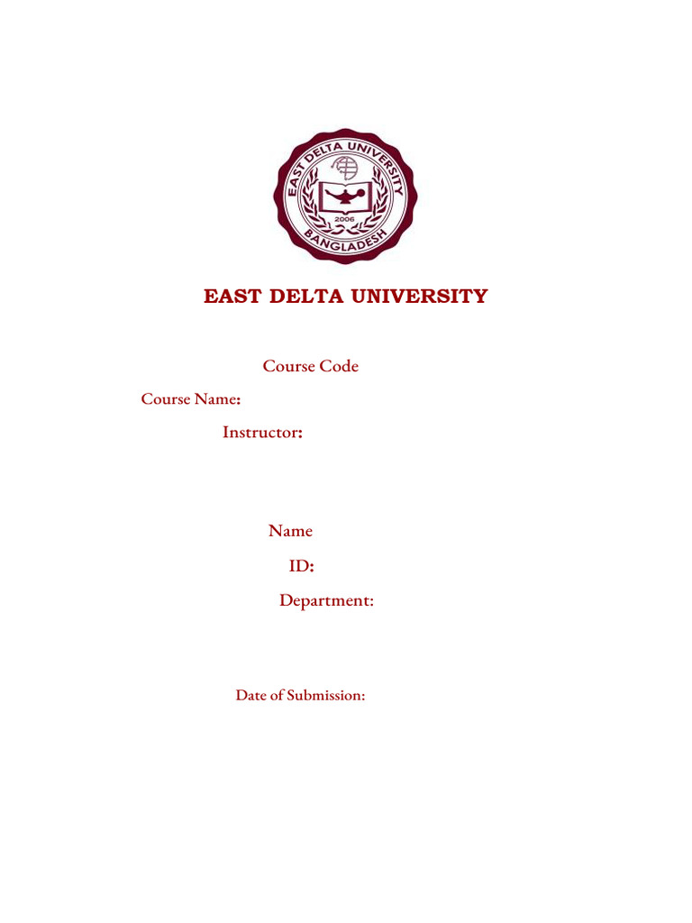 Assignment Cover | PDF
