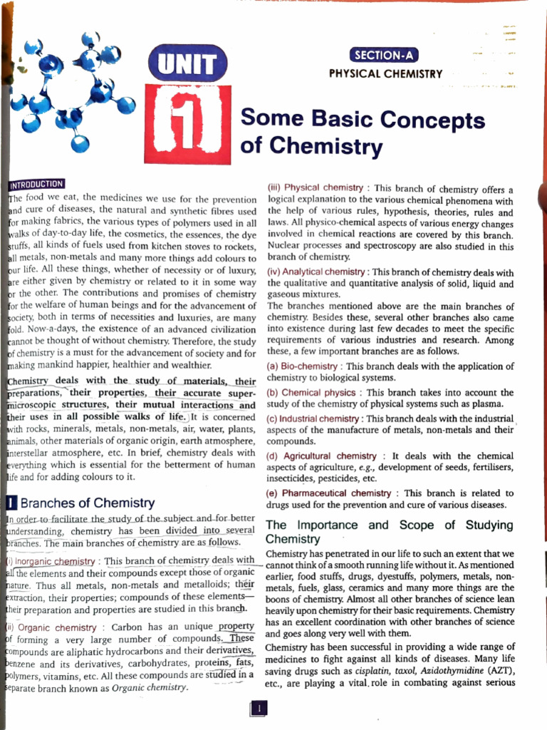 Overview of Chemistry Branches and Concepts | PDF | Significant Figures ...
