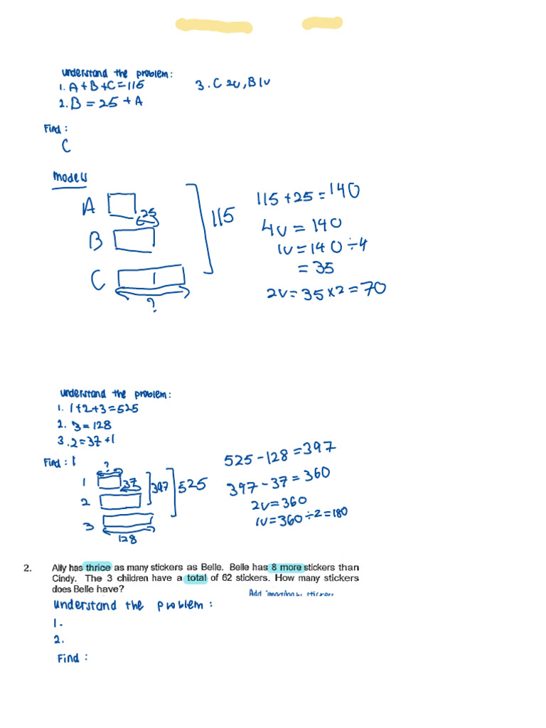 Word Problems Revision | PDF