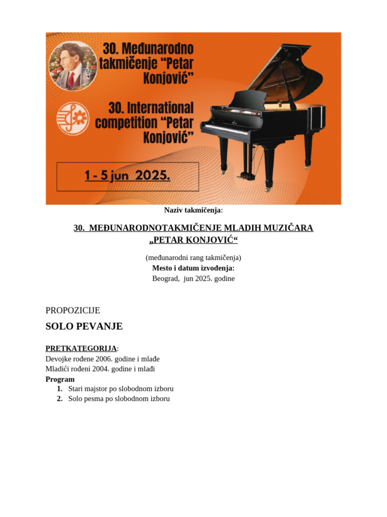 Solo Pevanje Srpski | PDF