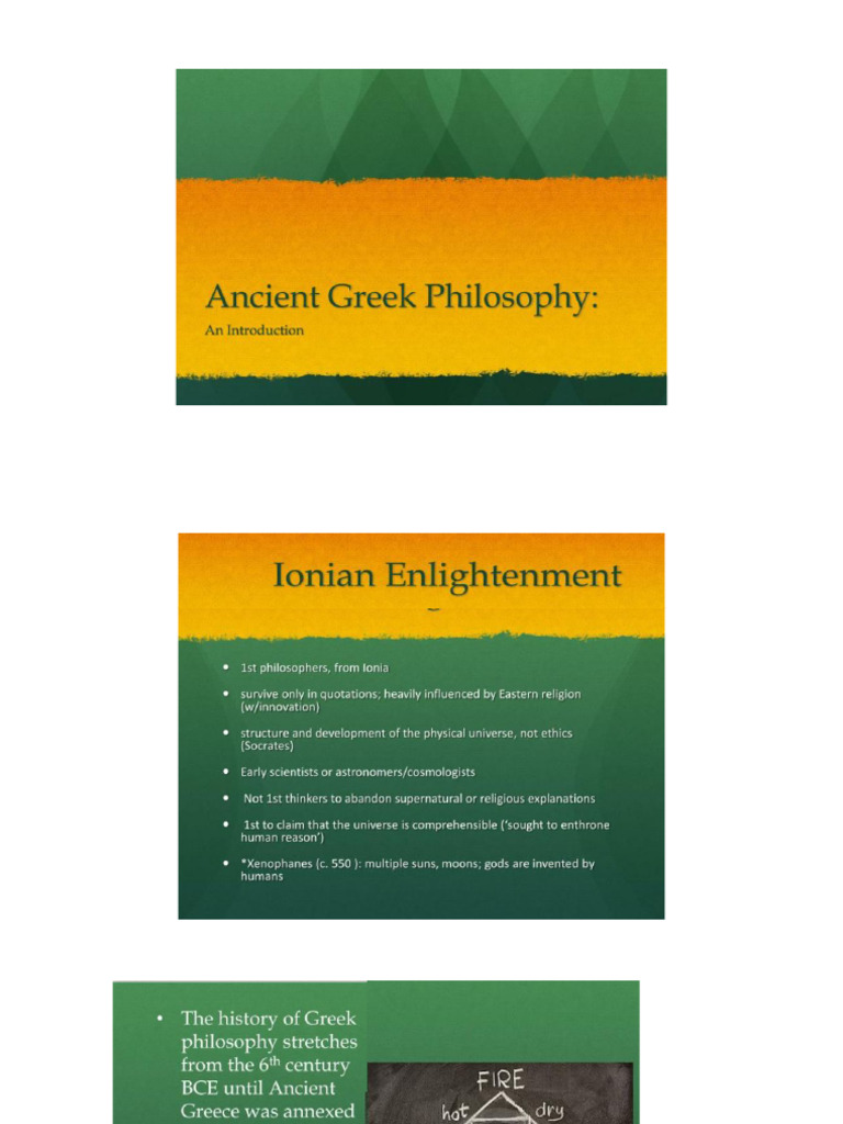Module 1 - Unit 5 Ancient Greek Philosophy | PDF