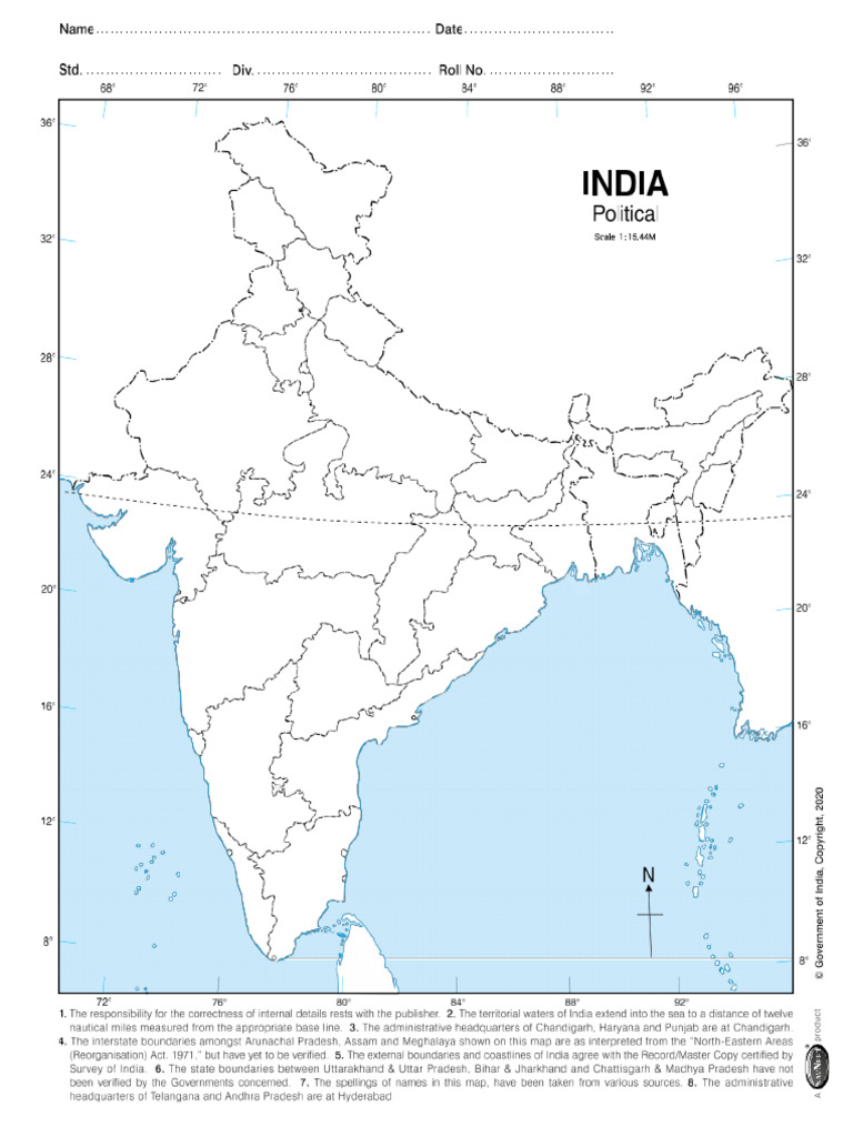 Political Map of India | PDF