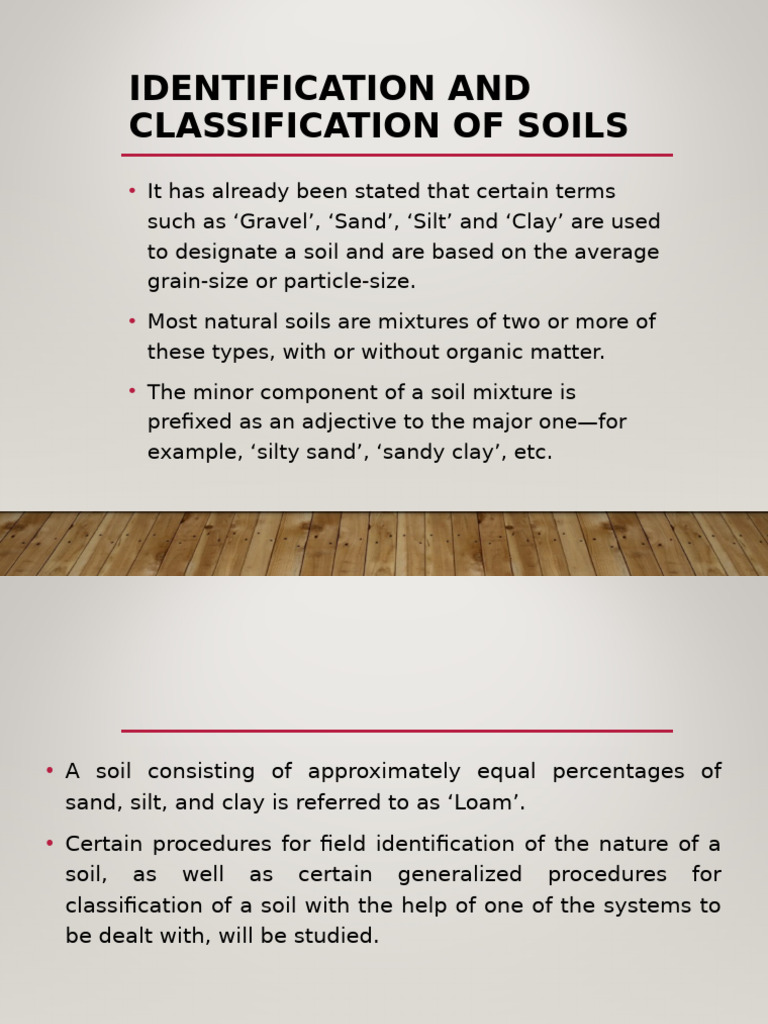 CIV 341 - 8th Lec - Classification of Soils | PDF | Soil | Silt