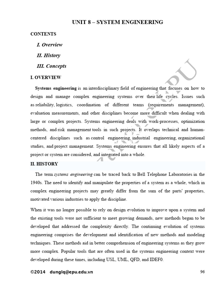UNIT 8 System Engineering | PDF | Systems Engineering | System
