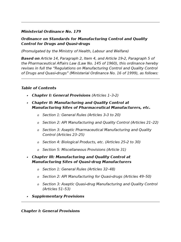 Drug Manufacturing Quality Control Standards | PDF | Sterilization ...