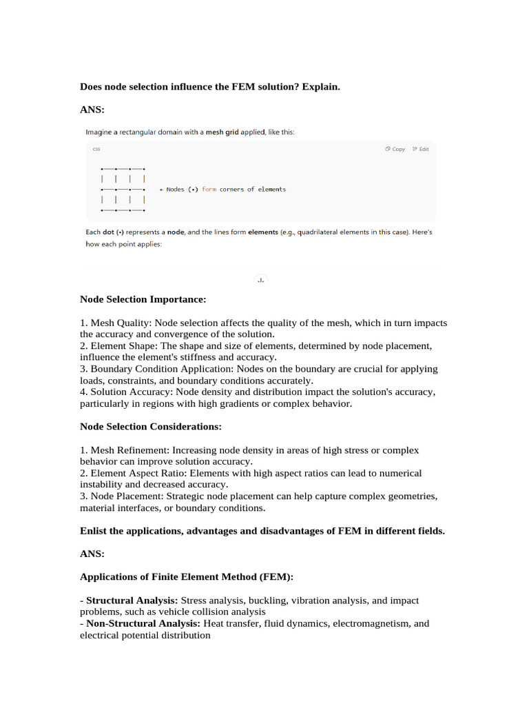 Impact of Node Selection on FEM Solutions | PDF | Eigenvalues And ...