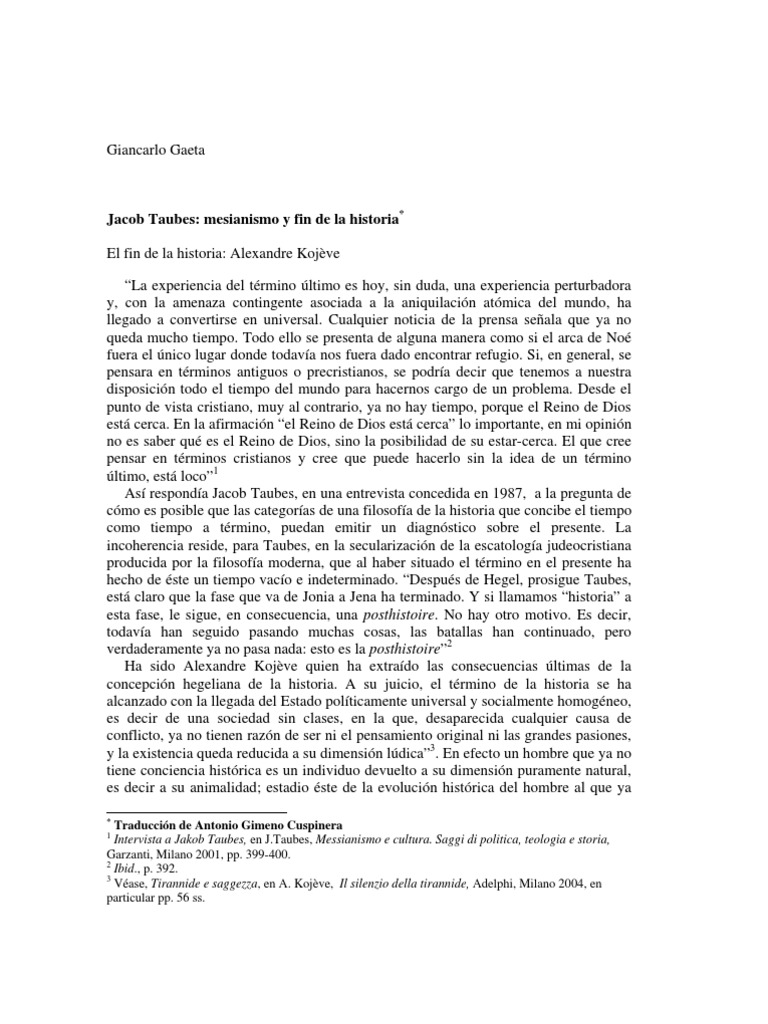 Jacob Taubes: Mesianismo y Posthistoria | PDF | Pablo el apóstol | Mesías