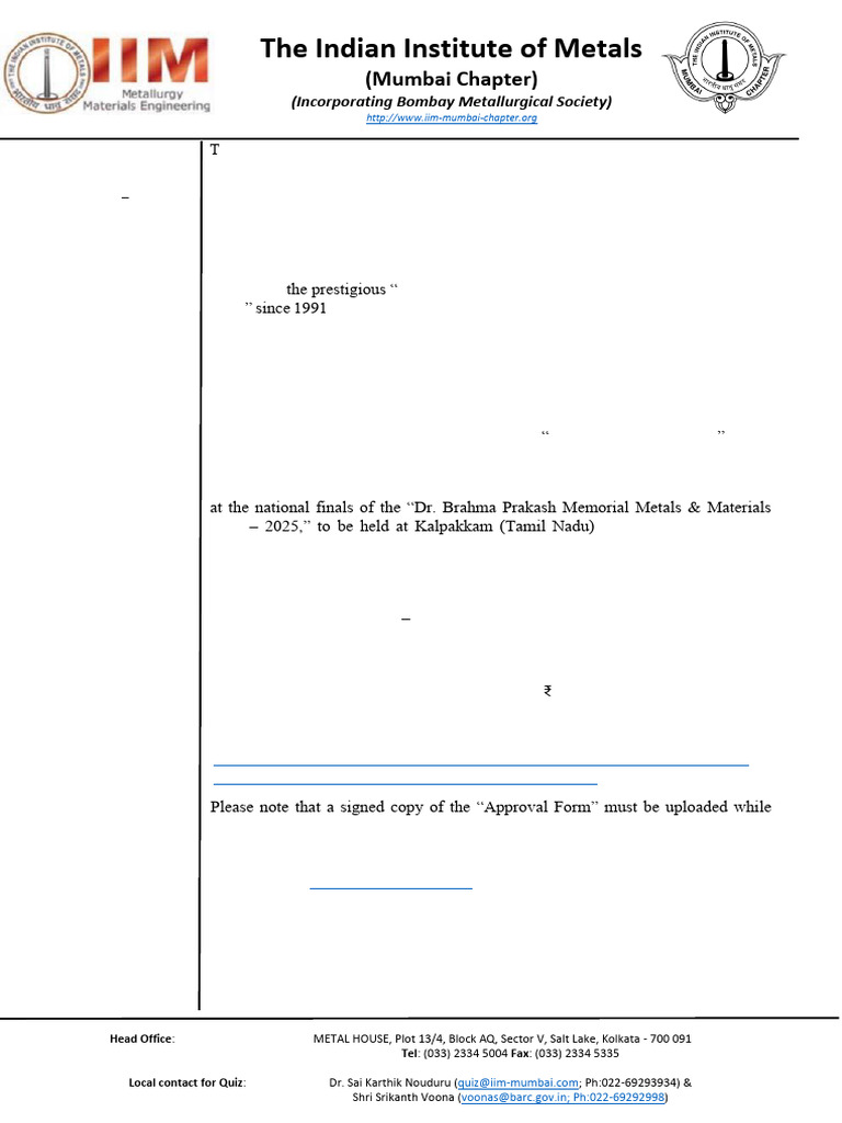 Invitation - IIM Quiz 25062025 | PDF