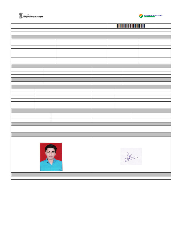 JEE Main 2020 Confirmation Page | PDF