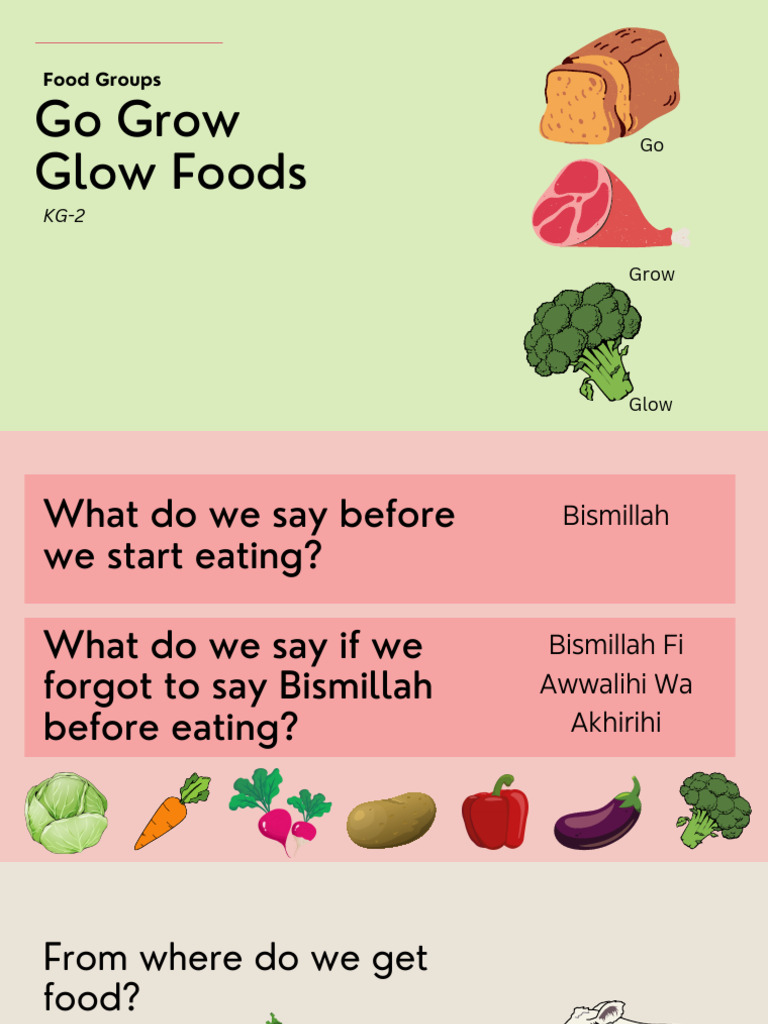 Go, Grow, Glow Foods for Kids | PDF