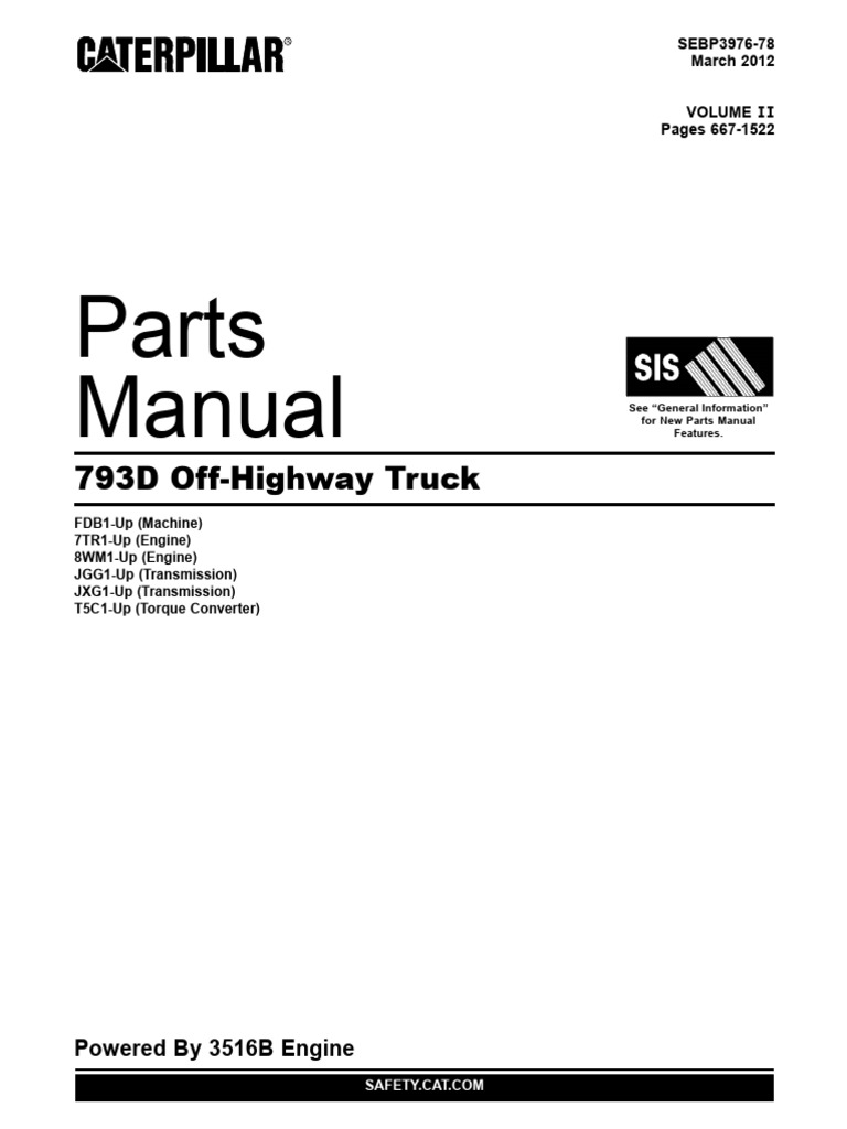 Parts Manual: 793D Off-Highway Truck | PDF | Fuel Injection | Vehicle ...