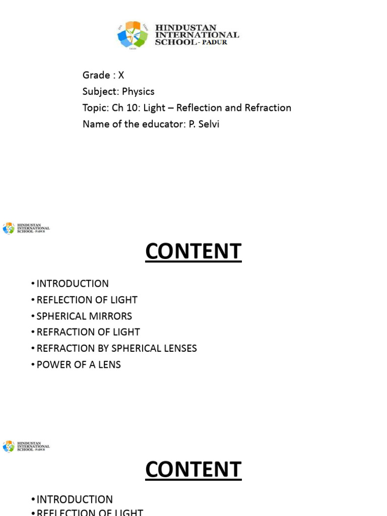 Light | PDF | Refraction | Refractive Index