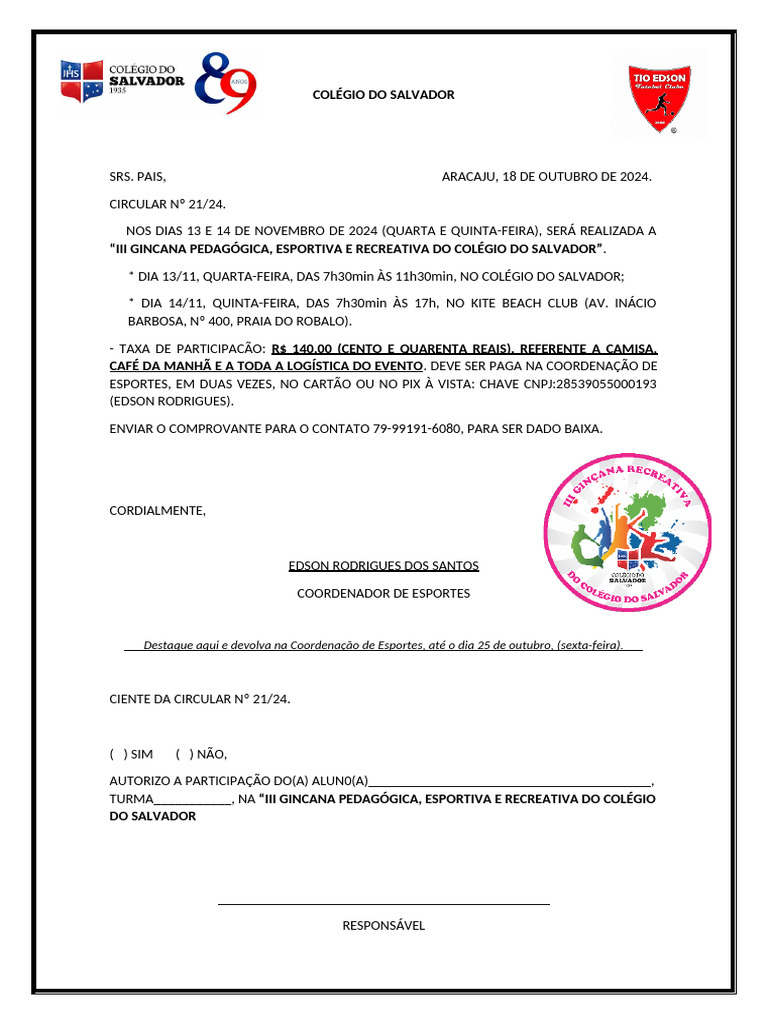 Circular Da Gincana | PDF