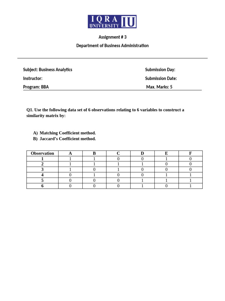 Similarity Matrix Construction Methods | PDF