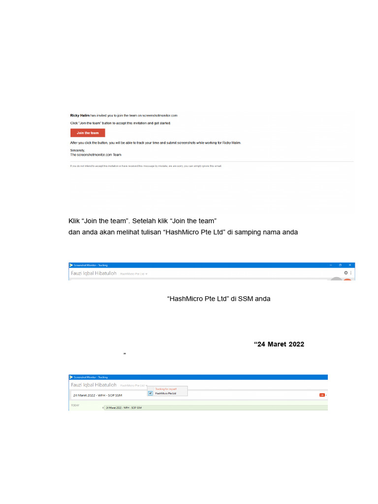 Tata Cara Penggunaan Screenshot Monitor | PDF