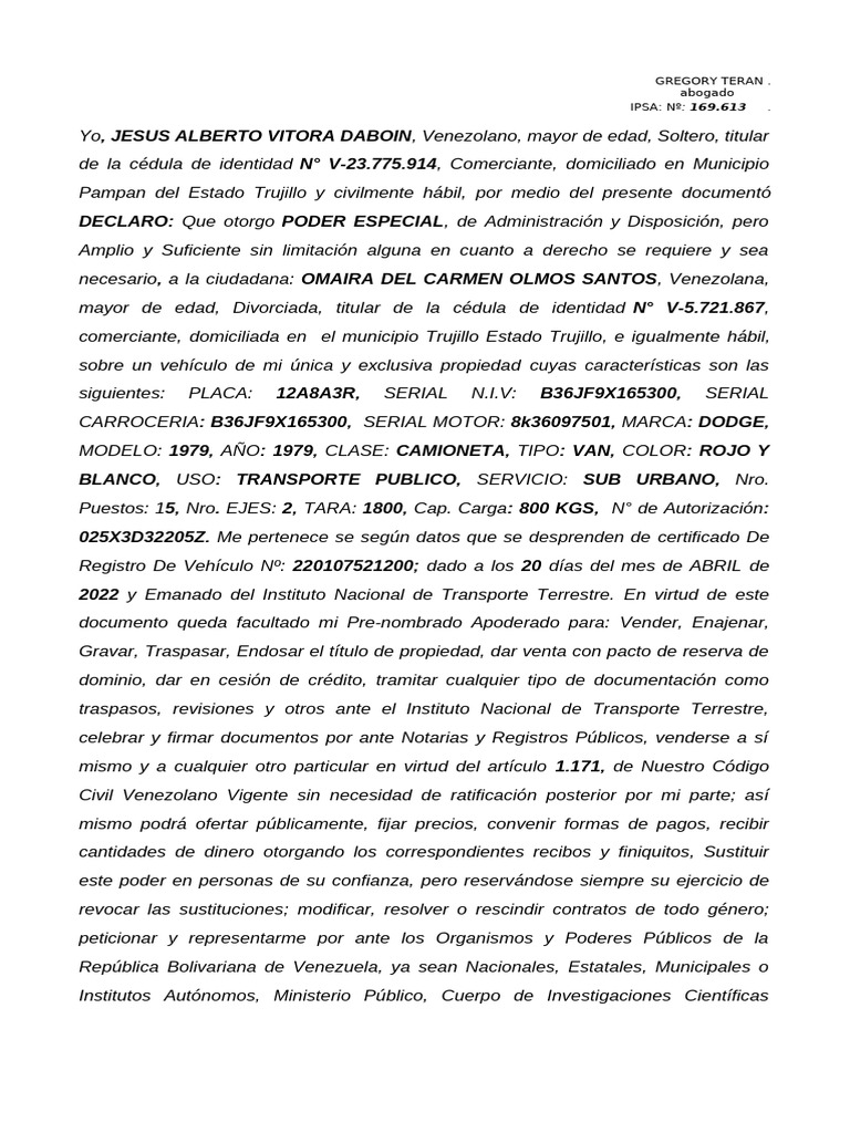 Poder Luis Coronado | PDF | Gobierno