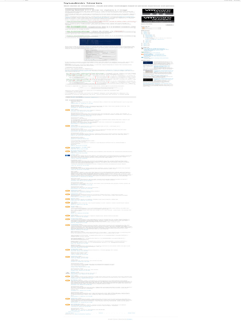 Sysadmin Stories - Adding Realtek 8111 Driver To VSphere 6.7 Image ...