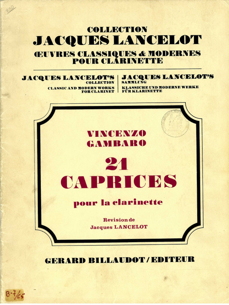 21 Caprices (Gambaro) Sin Marcas | PDF