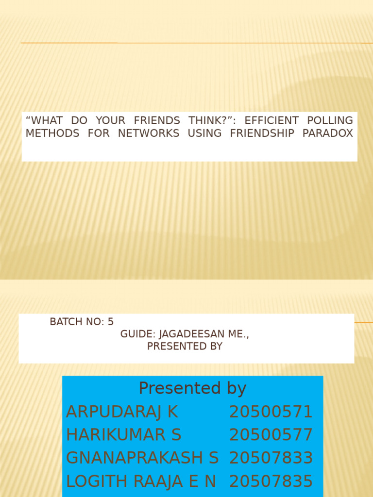 Friendship Paradox | PDF | Estimator | Mean Squared Error