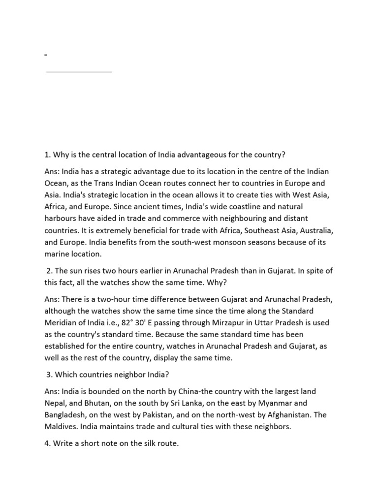 Note Grade 9 Geography Lesson 1 | PDF | Indian Ocean | Silk Road