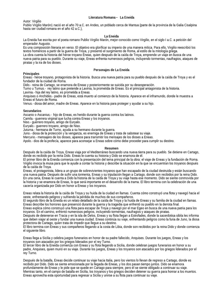 La Eneida 2 | PDF | Eneas | Eneida