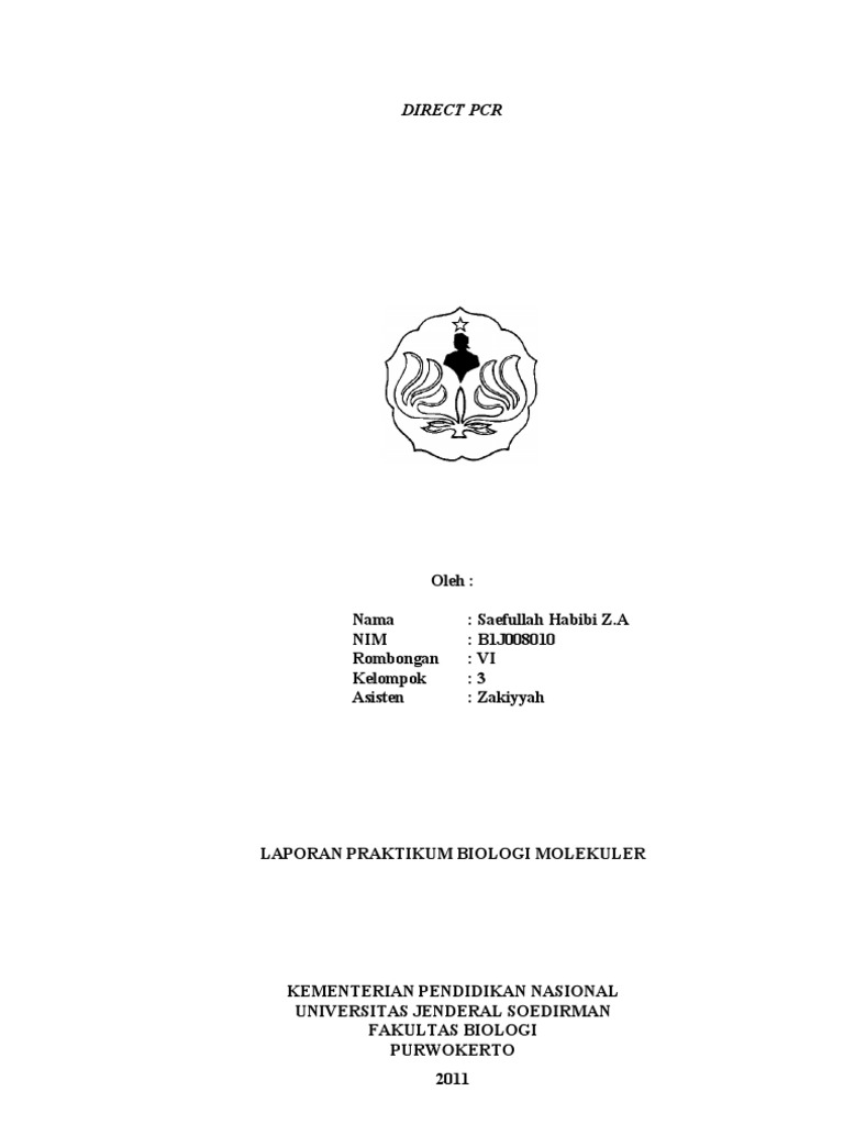 Praktikum Direct PCR Koloni Bakteri | PDF