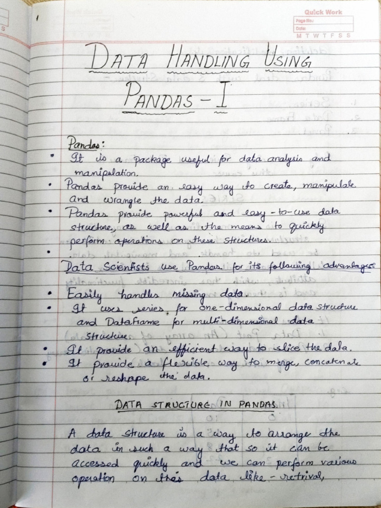 Data Handling Pandas 1 | PDF