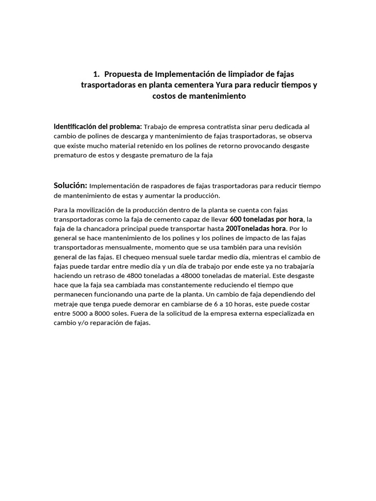 Ideas Informe Tecsup | PDF