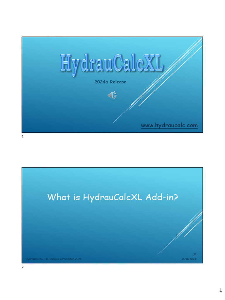 HydrauCalcXL: Excel Add-in for Hydraulic Calculations | PDF | Microsoft Excel | Mechanical ...