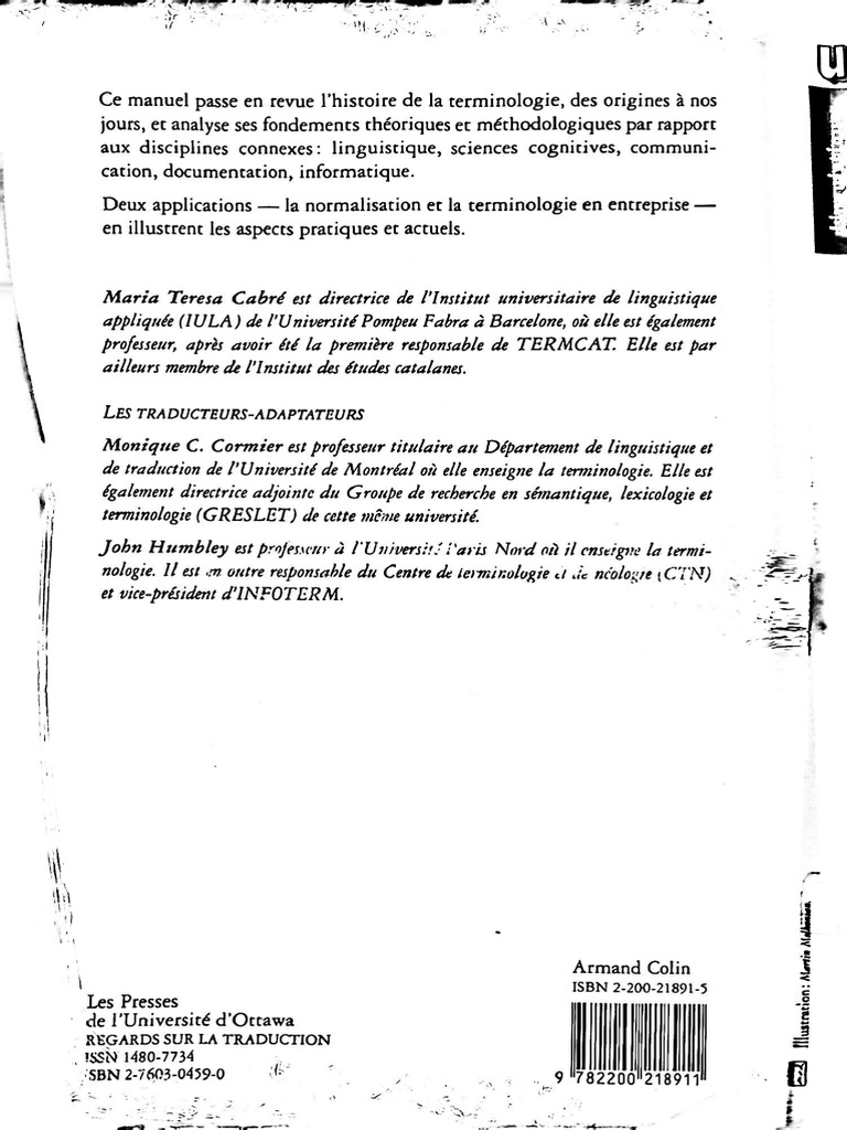 La terminologie : théories et applications | PDF | la communication ...