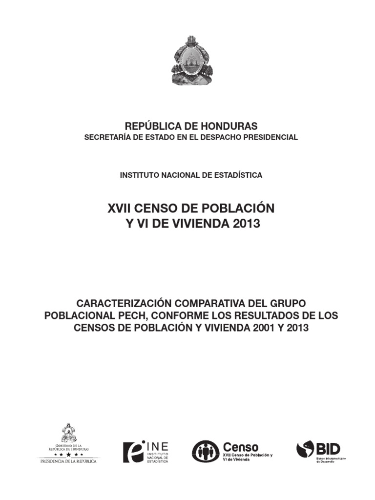 Pech-Censos-2001-2013 | PDF | Literatura | Honduras