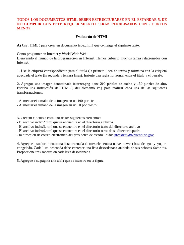 Evaluacion de HTML | PDF | HTML | Informática