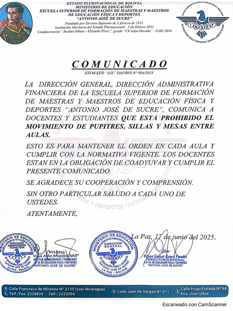 Comunicado 004 | PDF