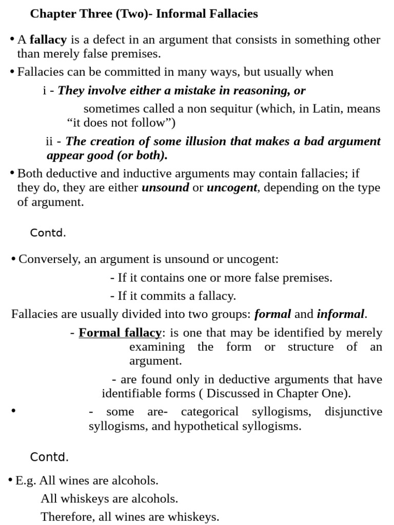 Informal Fallacies | PDF | Fallacy | Argument