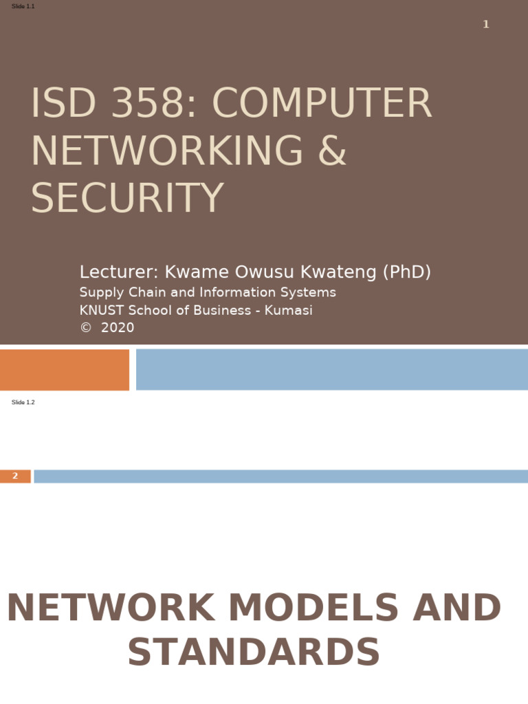 Session 2 - Network Models & Standards | PDF | Osi Model | Computer Network